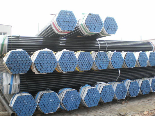 API 5L Oil Casing Pipe / Black Painting ERW Welded Pipeline Round