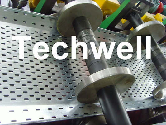 Hot - Dip Galvanizing Steel Strip Cable Profile, Cable Tray Roll Forming Machine TW-CBT300