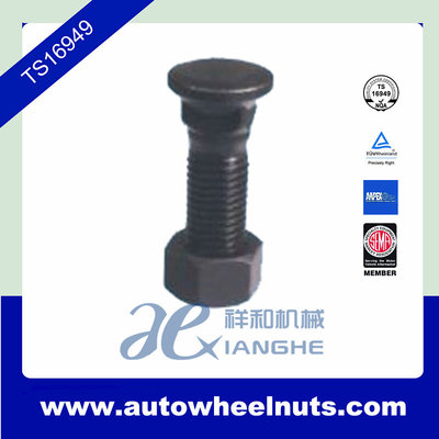 Black Truck Wheel Nuts With 83mm Length Bolt , 33mm Length Nut  1 " - 8BSF