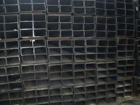 Rectangular HR Welded Rectangular Steel Pipe ASTM A53 API5L GR.B For Glass Curtain Wall