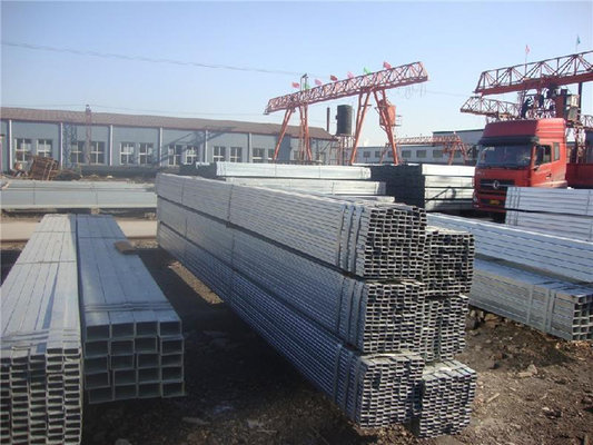 Welded Rectangular Steel Tube / Motorcycle Hollow Section Pipe Electric Resistance