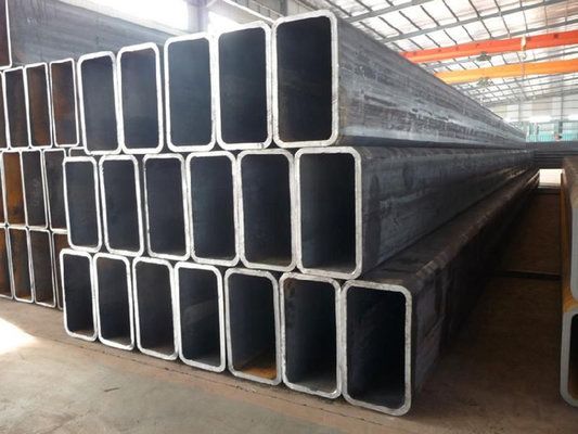 Welded Rectangular Steel Tube / Motorcycle Hollow Section Pipe Electric Resistance