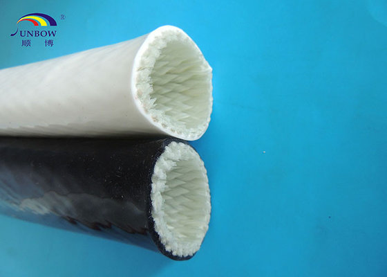 Braided Silicone Coated Fiberglass Sleeving Heat Resistant  and Fire Prevention