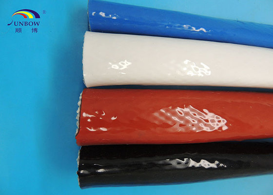 Braided Silicone Coated Fiberglass Sleeving Heat Resistant  and Fire Prevention