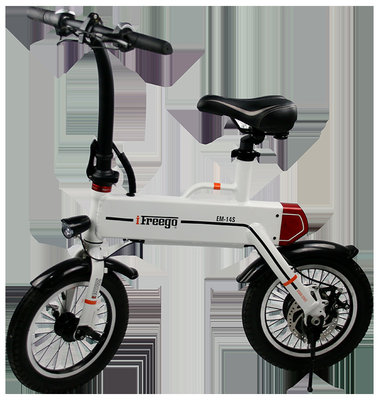 Environmentally Folding Electric Bike , Remote Controller Lightweight Mobility Scooters