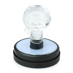 Spring crystal handle and Round  pre inked flash stamp, Return ddress stamp, Deposit stamps, Logo stamp