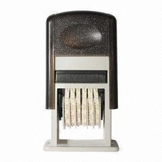 Self-ink Number Stamp, Made of ABS, Customized Logos are Accepted