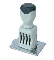 Customised rectangle 60×40mm, Traditional metal die plate dater, Stock stamps, Bank deposit stamp