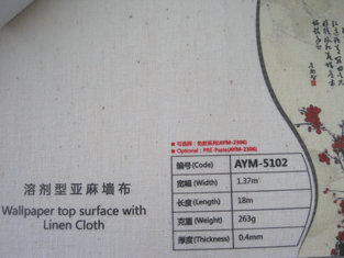 Eco Inkjet Printing Media Fiber Wallpaper Solvent With TC Wall Covering