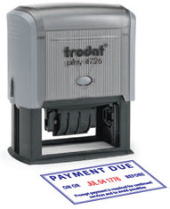 Trodat custom rectangle self inking date stamps 4726, Notary stamps, Bank Deposit stamps