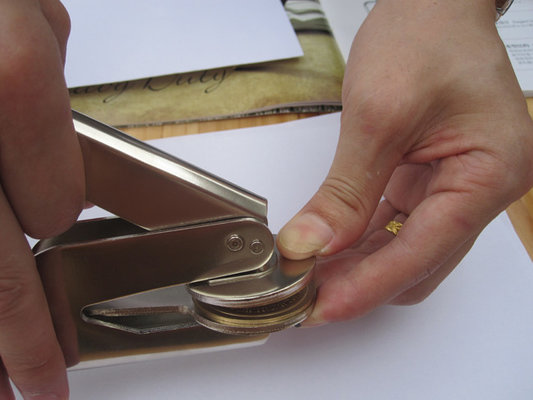 Portable pocket embossing seal, Wedding Emboser, Corporate seal, School Seal