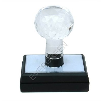Personalized rubber and Rectangle spring crystal handle pre inked flash stamp for Office
