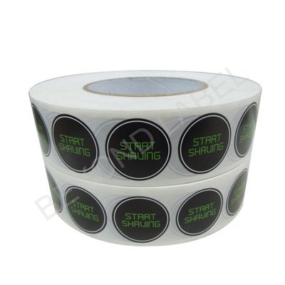 Round Package Glossy Self Adhesive Paper Labels Stickers With Logo Printed