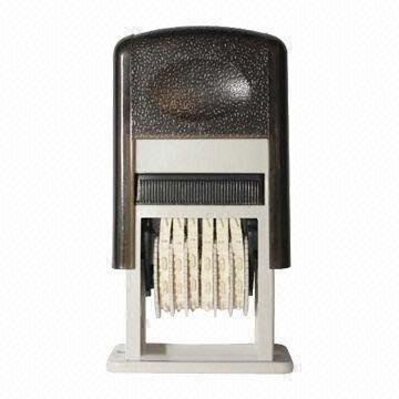 Self-ink Number Stamp, Made of ABS, Customized Logos are Accepted
