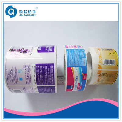 Roll Adhesive Glossy Label For Plastic Bottle  / Self Adhesive Plastic Labels In Roll