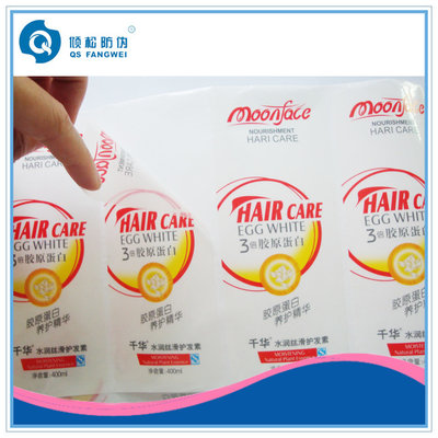 PVC Transparent roll adhesive label / Self Adhesive Clear PVC Labels For Plastic Bottles