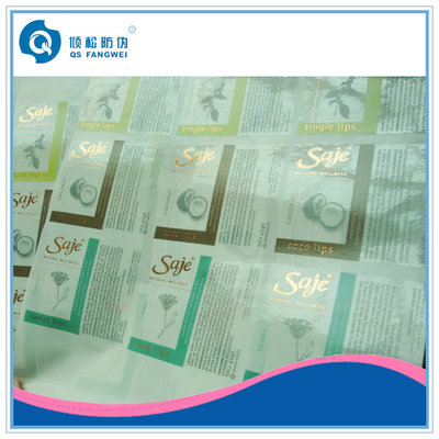 Square Copper Hot Stamping Self Adhesive Plastic Labels For Cosmetic Products
