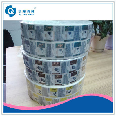 Copper Stamping Foil Plastic Transparent Label , Self Adhesive Plastic Label For Cosmetic