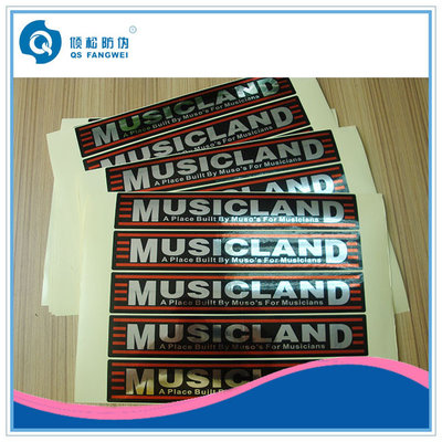 Glossy Silver Self Adhesive Plastic Labels / Glossy Silver Label For Electrical Equipment