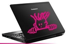 Pink Printed Self Adhesive Stickers / Laptop Cover Stickers For Notebook