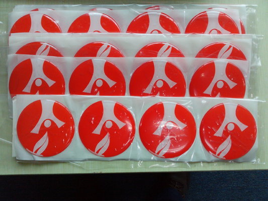CMYK Printing Self Adhesive Stickers Reflective Resin Type for Outside
