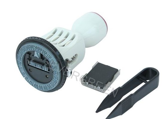 Customized Traditional metal die plate dater with 24-hour, stock office stamps, Message stamps