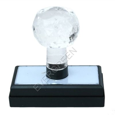 Personalized rubber and Rectangle spring crystal handle pre inked flash stamp for Office