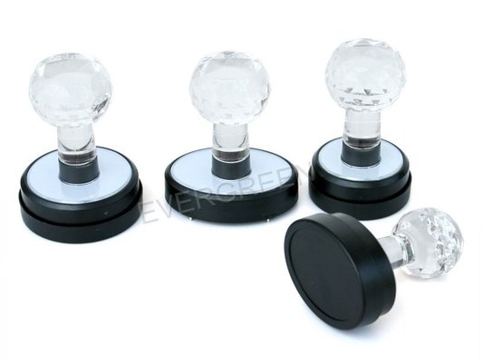 Custom traditional logo rubber stamps, Oval spring crystal handle flash stamps for signature