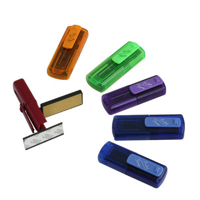 Rectangle handy portable self inking pocket stamp, Return address stamps, Deposit stamps