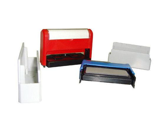 Portable and Rectanglepre inked pocket stamp with Black, Grey Handle for Return address and message