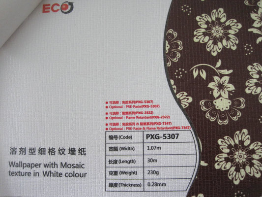 PVC Eco Friendly Wallpaper Solvent , Inkjet Printing Media