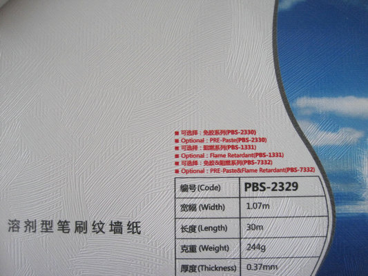 PVC Eco Friendly Wallpaper Solvent , Inkjet Printing Media