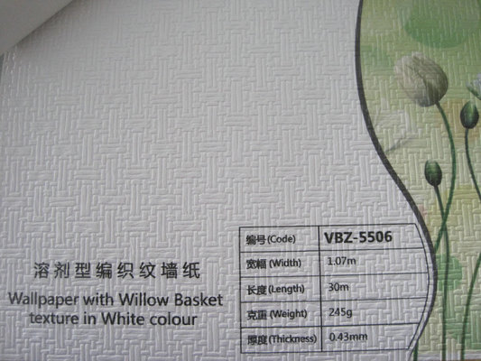 PVC Wallpaper Solvent Inkjet Printing Media For Digital Printing