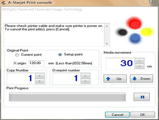4 Color Photoprint Rip Inkjet Printer Software / IPrint Console DX7