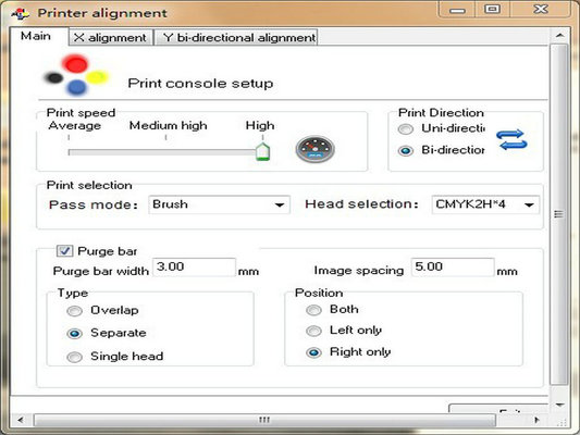 4 Color Photoprint Rip Inkjet Printer Software / IPrint Console DX7