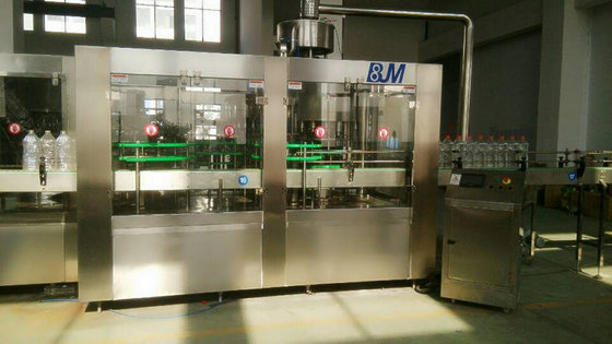Industrial 3 In 1 Automatic Liquid Bottle Filling Machine For PET Bottles 1000bph - 24000bph