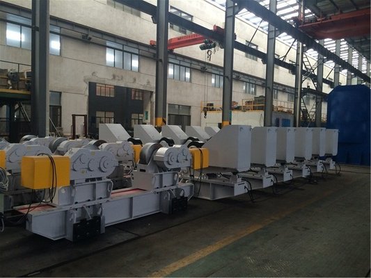 Customized Blue Bolt Adjustable Tank Vessel Pipe Welding Rollers Stands With Trolley supplier
