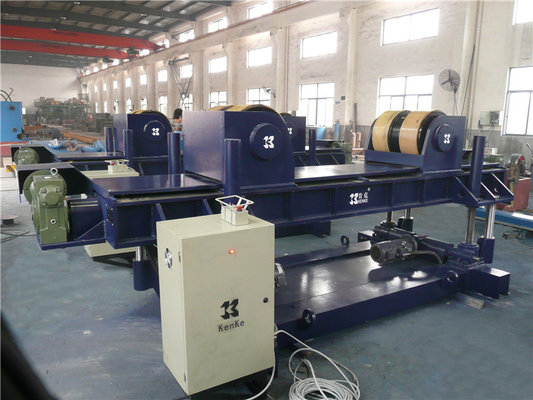 Customized Blue Bolt Adjustable Tank Vessel Pipe Welding Rollers Stands With Trolley supplier