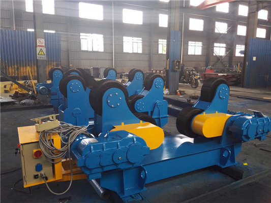 Customized Blue Bolt Adjustable Tank Vessel Pipe Welding Rollers Stands With Trolley supplier