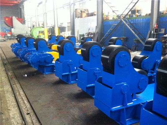 100T Rubber Wheels Pipe Welding Turntable For Pressure Vessel / Piping Industry supplier