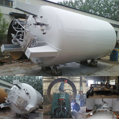 Cylindrical Air Pressure Vessel Tank Carbon Steel for Liquid Oxygen / Nitrogen / Argon supplier