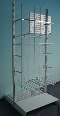 Metal Gridwall Shelf Display And Storage 600mm Width 1800mm Height