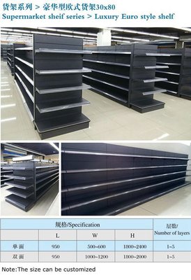 Customized Supermarket Display Racks , Rack Display Shelf 50-150 Kg/Layer Capacity