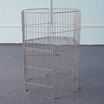 Fold Up Wire Retail Display Baskets Bin Muliti Lever For Promote Goods