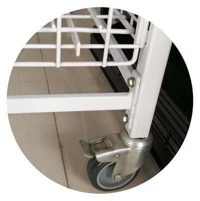 Steel Rolling Retail Display Baskets Square Wire Bump Basket BSCI Certification