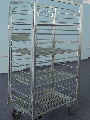 Four Wheel Shopping Trolley Logistics Milk Cart  Delivery Goods