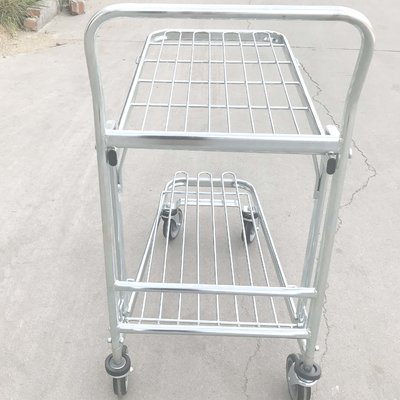 Logistics Rolling Trolley Hand Carts , Strong Shopping Trolley Mesh Structure