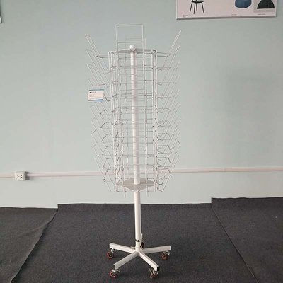 2"Castor Spinning Custom Display Racks For Newspaper And Magazine