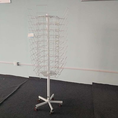 2"Castor Spinning Custom Display Racks For Newspaper And Magazine