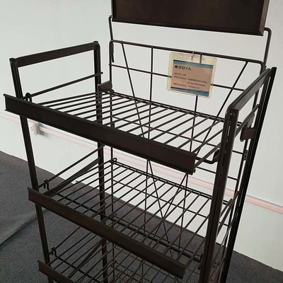 Floor Retail Shoe Rack / Retail Floor Display 136SETS Loading Quantity